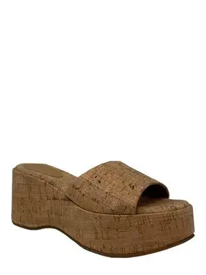 SHU SHOP Ivy Platform Slide Sandal - Cork