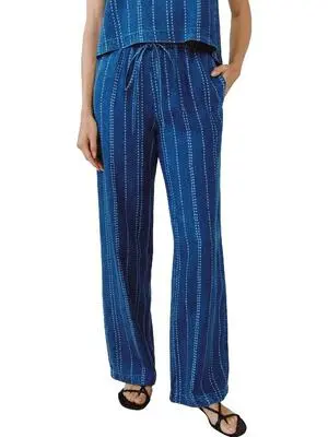 Bella Dahl Tencel™ Wide Leg Pants - Indigo Stripe