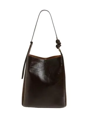 ANYA HINDMARCH Ringo Leather North/south Shoulder Bag - Chocolate