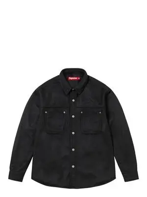 Supreme Faux Suede Snap Shirt - Black