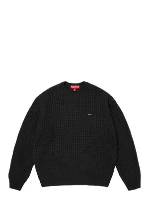 Supreme Small Box Waffle Sweater - Black