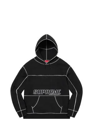 Supreme Coverstitch Hooded Sweatshirt - Black