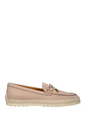 TOD'S Laccetto 92k Suede Loafers Blush