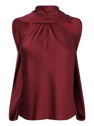 Simkhai Scarlett Cape Top - Oxblood