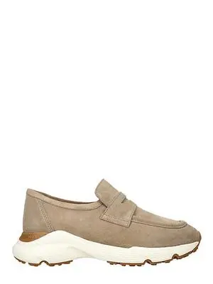 TOD'S Sport 54 Suede Loafers - Camel