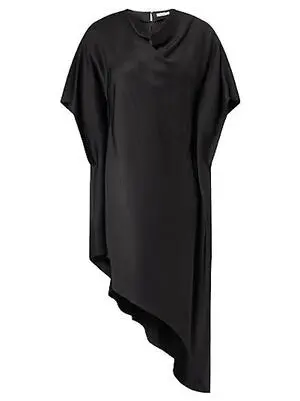 Simkhai Sadia Cape Satin Mini Dress - Black