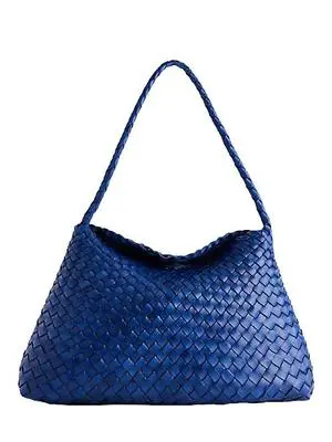Dragon Diffusion Santa Maria Woven-Leather Top-Handle Bag One-color