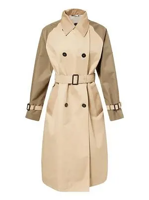 Max Mara Reversible Belted Cotton-garbadine Trench Coat - Beige