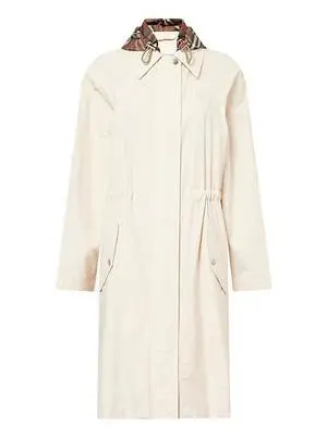 Burberry Stretch-twill Coat With Detachable Hood - Calico Beige