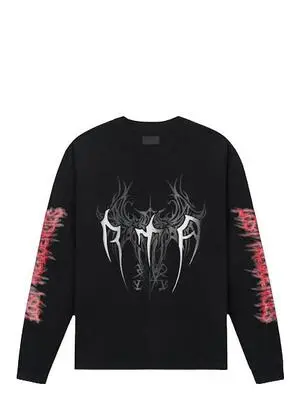 RtA Lawrence Cyber Sigilism Long Sleeve Tee Shirt - Black