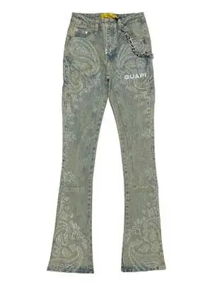 GUAPI Paisley Denim Jeans - Vintage