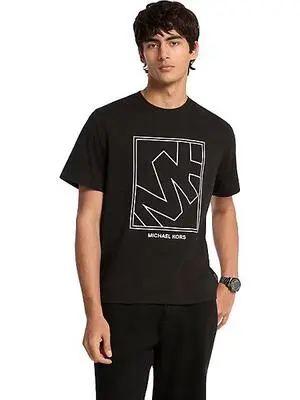 Michael Kors Graphic Logo Cotton T-shirt - Black