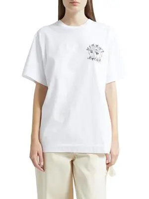 Simone Rocha Dim Sum Logo Print T-Shirt White/black