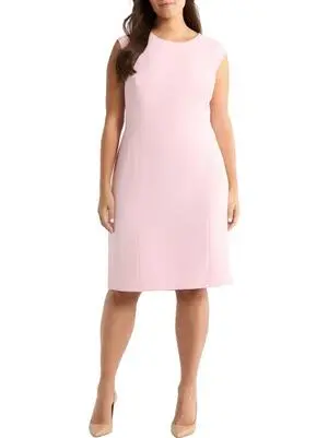 KASPER Cap Sleeve Sheath Dress - Tutu Pink