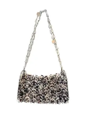 Rabanne 1969 Tortoiseshell Print Shoulder Bag Silver/turtle Shell