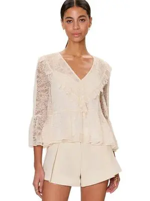 Rebecca Taylor Skye Lace Top - Cream