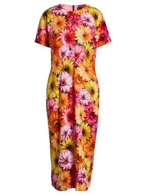 Dolce & Gabbana Floral-print Midi Dress - Pink