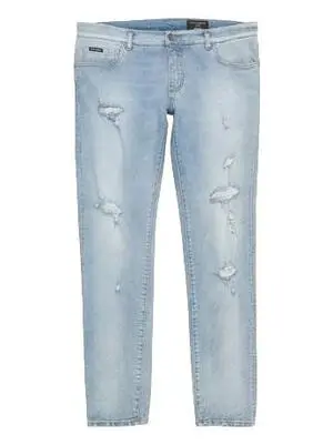 Dolce & Gabbana Cotton-elastane Straight-leg Jeans - Blue
