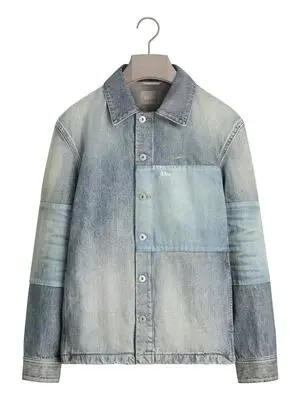 Dior Overshirt With Patchwork Effect - Blue Cotton Twill