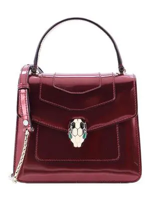 BVLGARI Small Serpenti Forever Top Handle Bag - Red