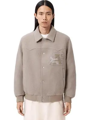 ALLSAINTS Royce Wadded Patch Jacket - Mousy Brown