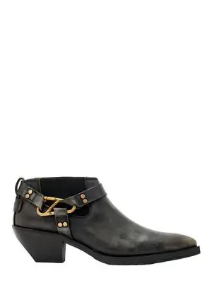 ALLSAINTS Maisy Carabiner Heeled Boots - Brown