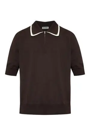 JIL SANDER Cotton Polo Brown