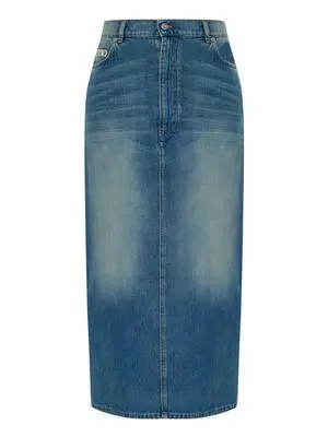 Moschino Denim Mid-length Skirt - Blue