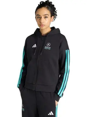 Adidas Mercedes Amg Petronas Formula 1 Team Dna Full Zip Hoodie - Black / Semi Mint Rush
