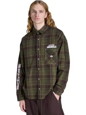 Adidas Originals Flannel Long Sleeve Work Shirt - Focus Olive