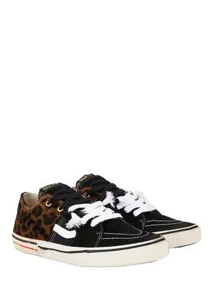 PAUL EASTERLIN Caly Star Low Sneakers - Black & Brown Leo