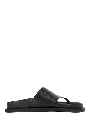 A.emery Imara Sandals - Black Embossed Croc