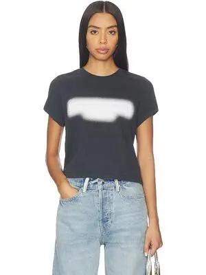Alexander Wang Emboss Graphic Shrunken Tee - Washed Black