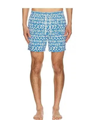 FAIR HARBOR Bungalow Swim Trunk - Blue Water Waves