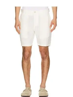 Onia Linen Fixed Waist Short - White