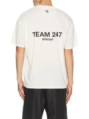 247 BY REPRESENT Team Oversized Tee In White - Flat White