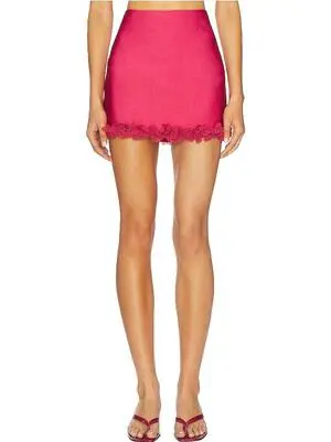 PatBO Sunstone Mini Skirt - Dark Pink