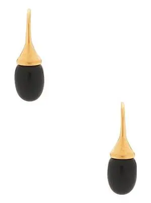 HEAVEN MAYHEM Odette Drop Earrings - Black & Gold