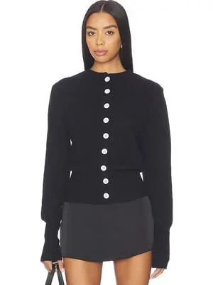 ALL THE WAYS Brittany Button Up Sweater - Black