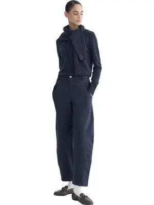 Everlane Double-Stitch Barrel Pant Navy