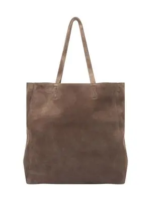 NOTHING WRITTEN Cou Suede Shopper Bag - Gray