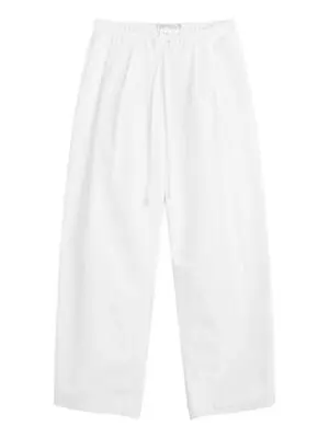 NOTHING WRITTEN Cotton Drawstring Pants - White
