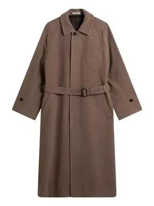 Auralee Mosser Soutien Collar Coat - Top Brown