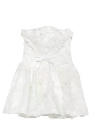 Maje Floral-appliqué Mini Dress - White