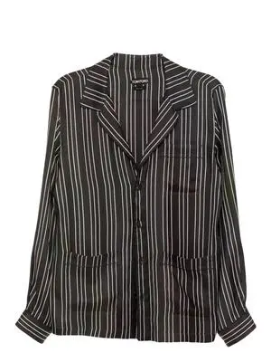 TOM FORD Striped Shirt - Black