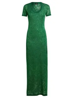 Etro Paisley-print Maxi Dress - Green
