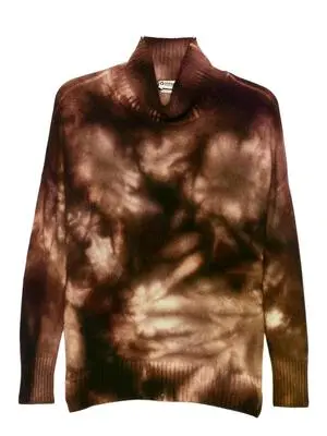 A.N.G.E.L.O. VINTAGE CULT Tie-dye High-neck Sweater - Brown