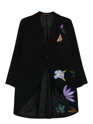 A.N.G.E.L.O. VINTAGE CULT Tailcoat With Floral Embellishments - Black