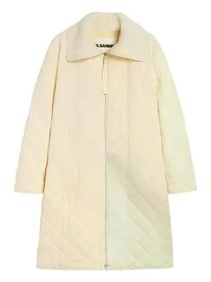 JIL SANDER Quilted Coat - Neutrals