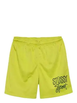 StÜssy Logo-print Mesh Track Shorts - Green
